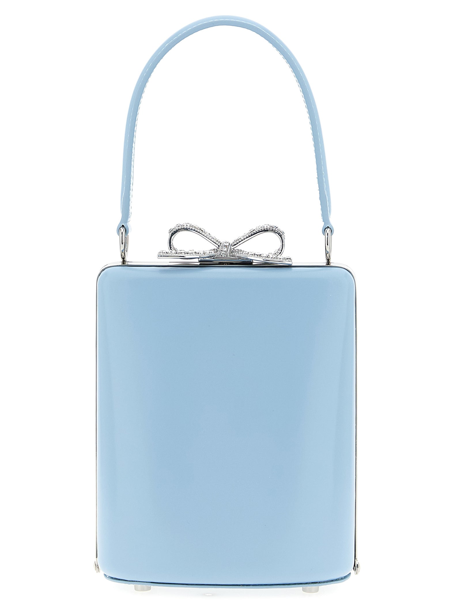 Self Portrait Blue Leather Bag Hand Bags Light Blue | Wanan Luxury